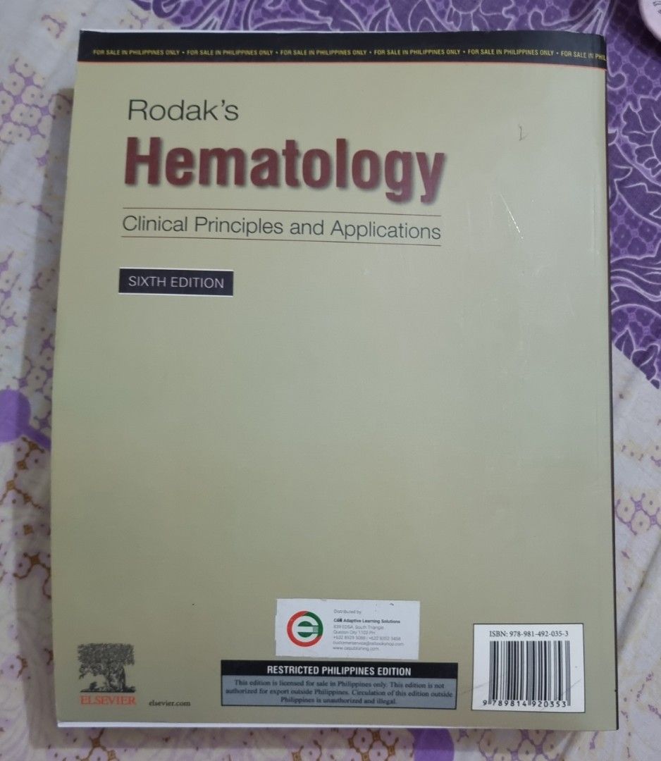 Rodak's Hematology Book, Hobbies & Toys, Books & Magazines, Textbooks ...