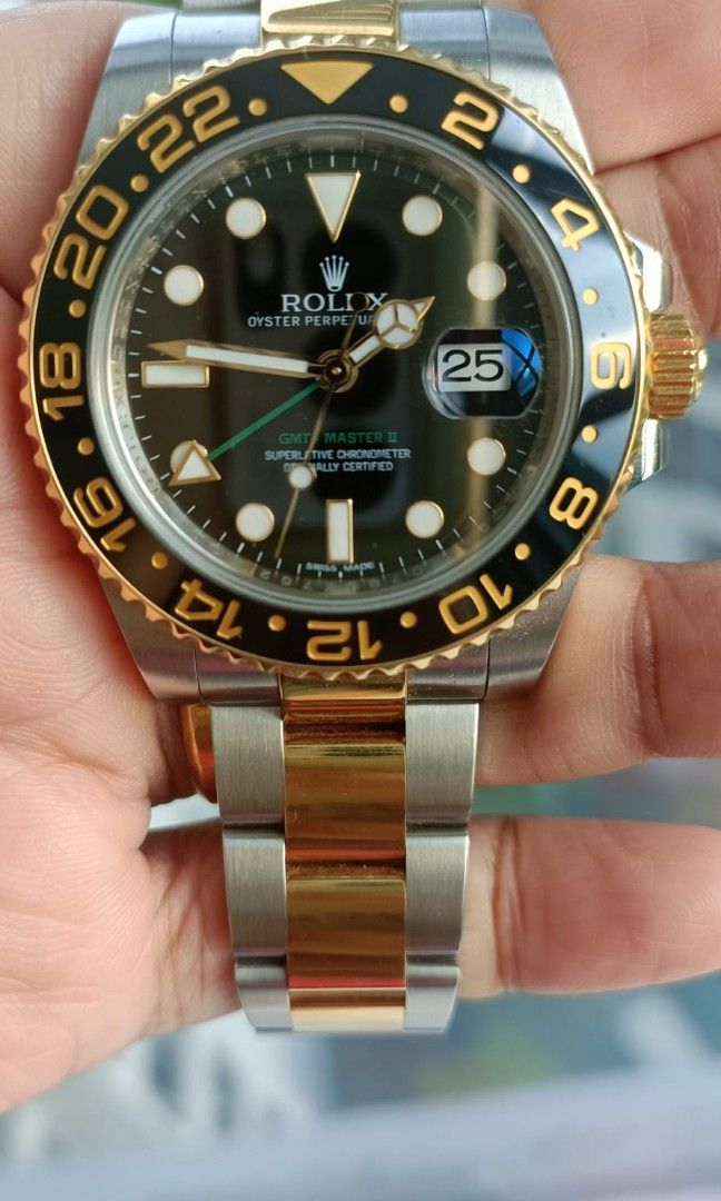 Rolex GMT Master 2 (half gold), Luxury, Watches on Carousell