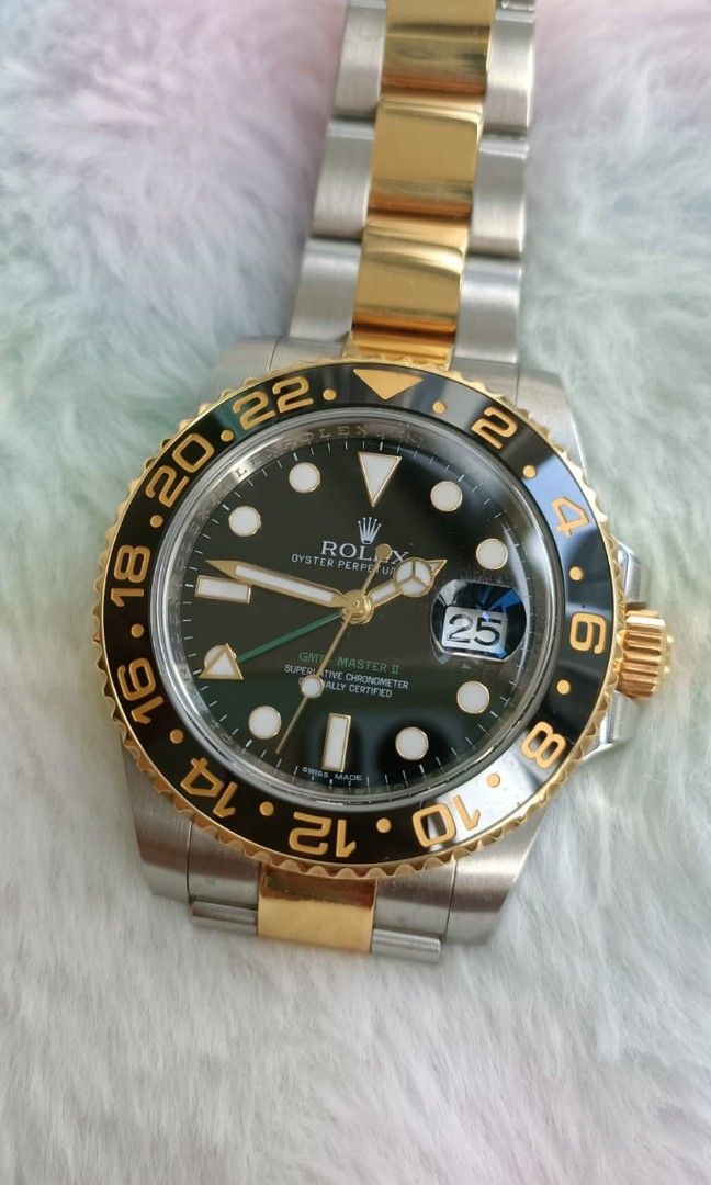 Rolex GMT Master 2 (half gold), Luxury, Watches on Carousell