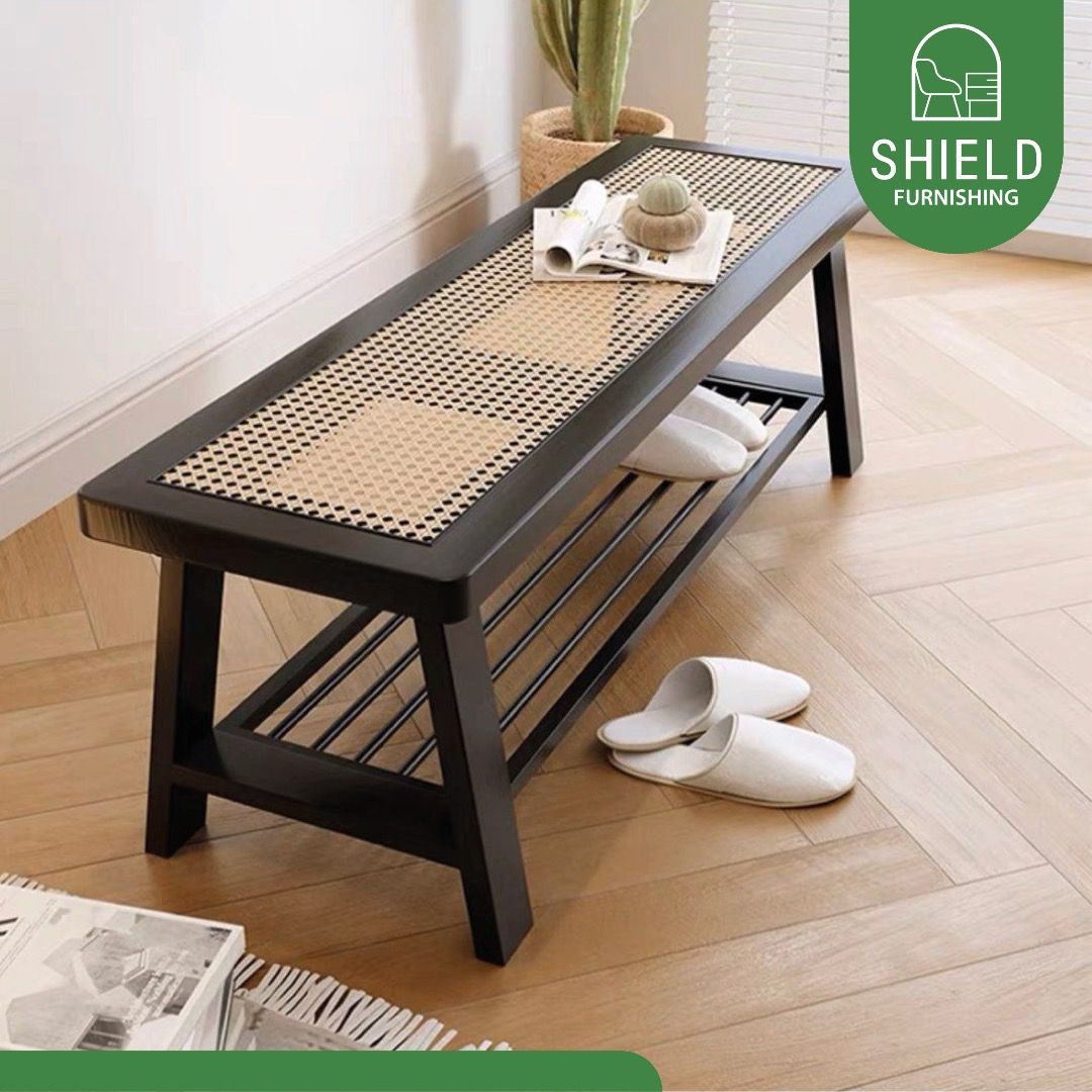 SANTAL Wood Bench, Furniture & Home Living, Furniture, Shelves ...