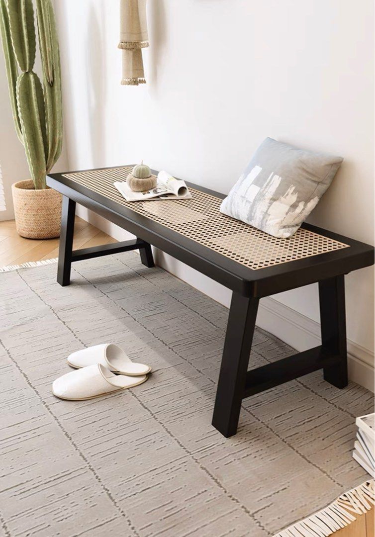 SANTAL Wood Bench, Furniture & Home Living, Furniture, Shelves ...