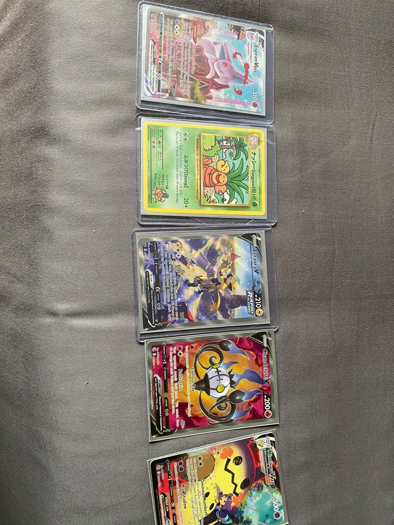 Selling Espeon vmax , exeggutor,zeroara v alt art , chandelure v ...