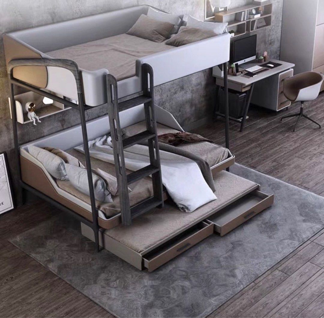 SEN Modern Double Decker Bedframe, Furniture & Home Living, Furniture ...