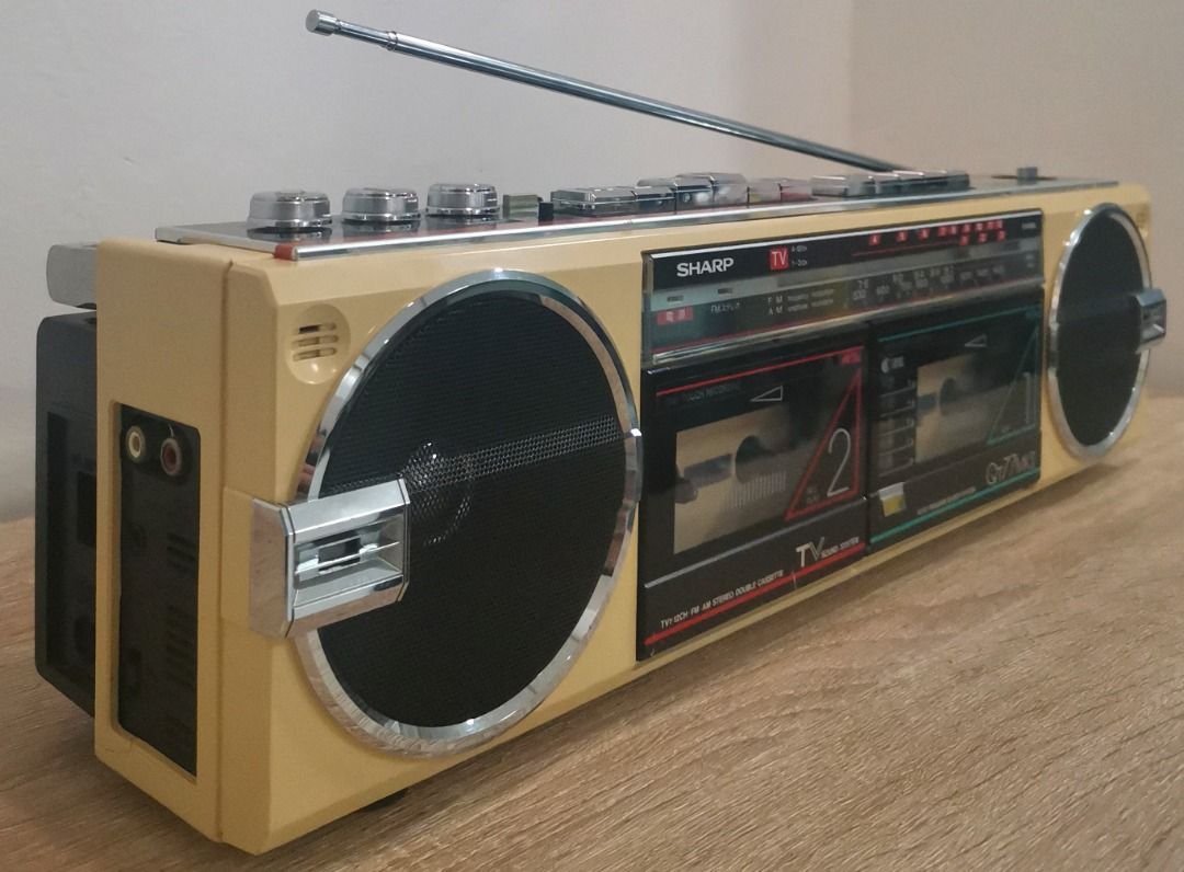 SHARP Radio Cassette Recorder Vintage Boombox QT-77MKII (1985), Audio ...