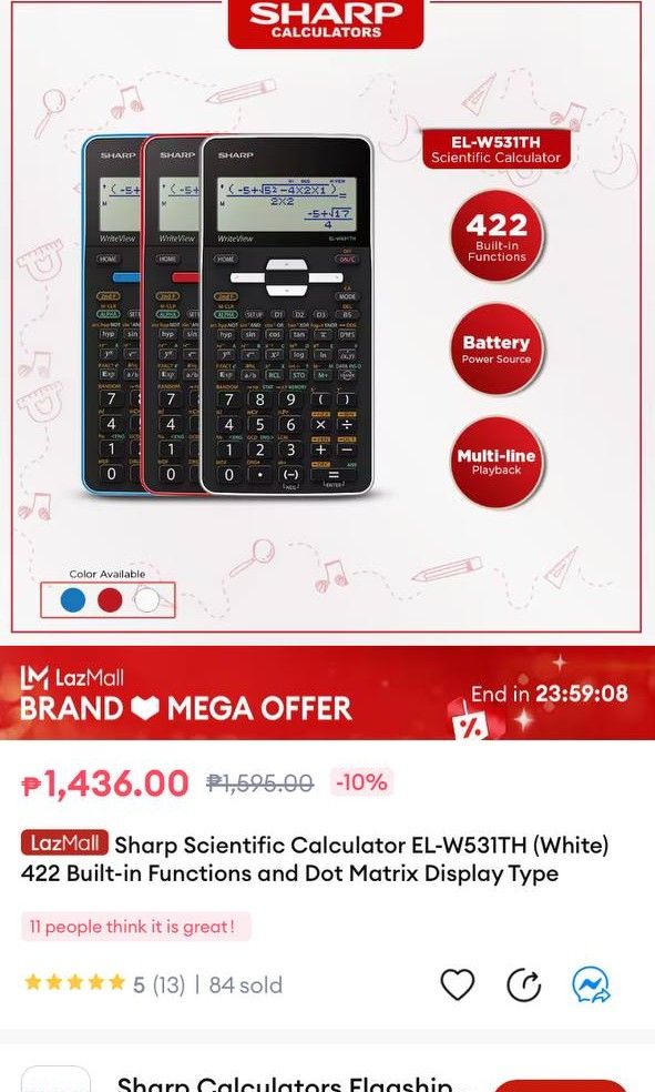 Sharp Scientific Calculator, Hobbies & Toys, Stationary & Craft, Stationery & School Supplies on ...