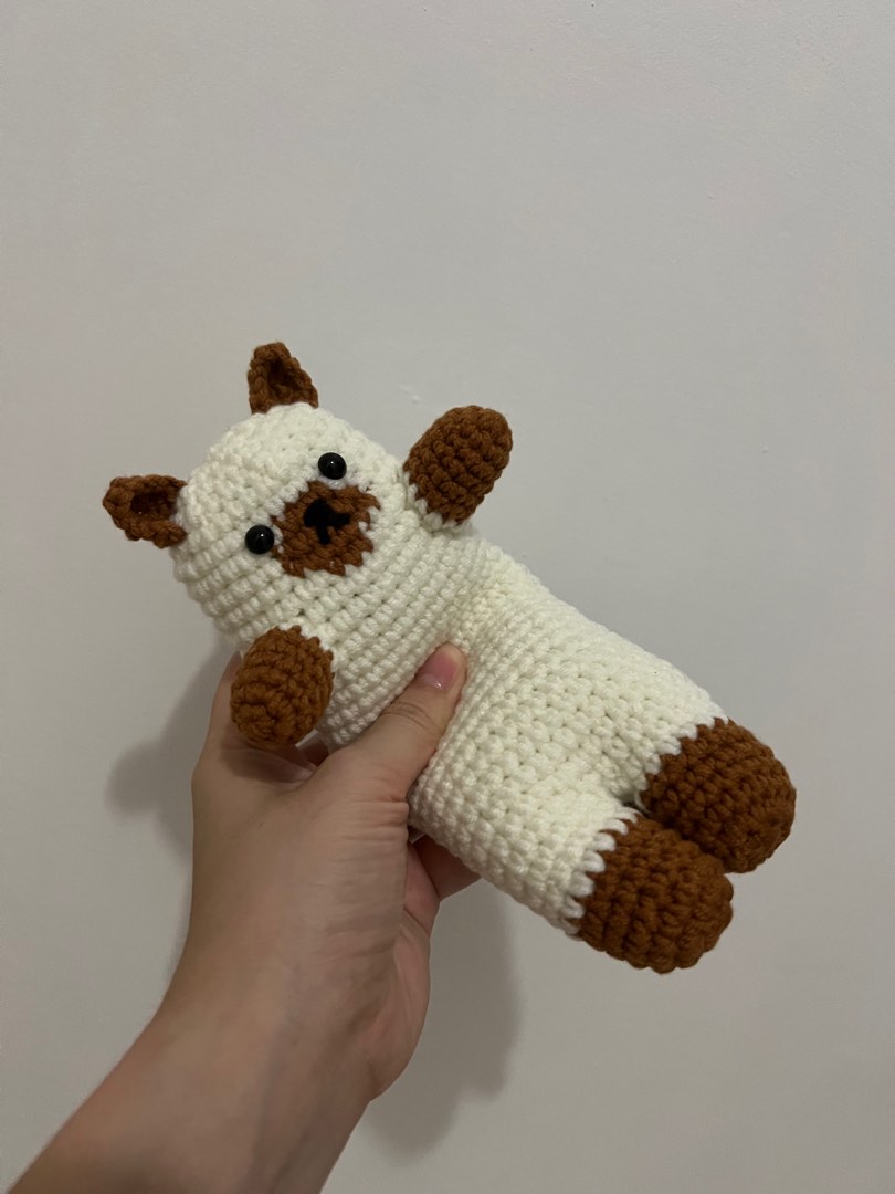Siamese Long Cat Amigurumi Crochet, Hobbies & Toys, Stationery & Craft ...