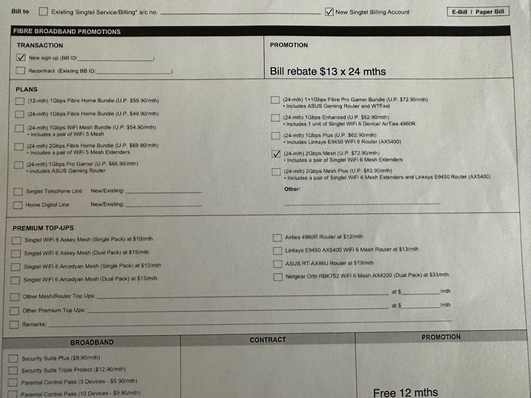 Singtel 2Gbps Mesh fibre broadband transfer, Computers & Tech, Parts ...
