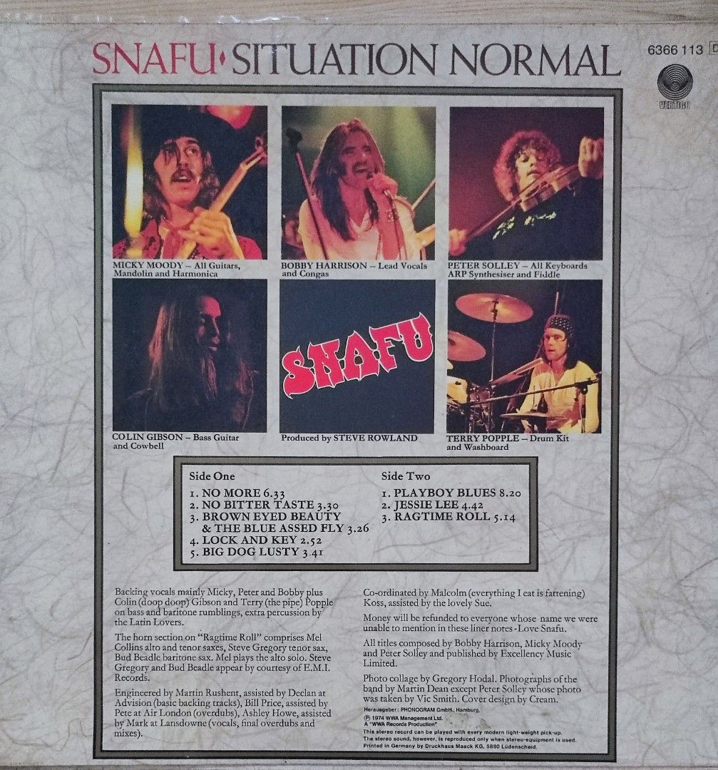 SNAFU - Situation Normal[LP], Hobbies & Toys, Music & Media, Vinyls on ...