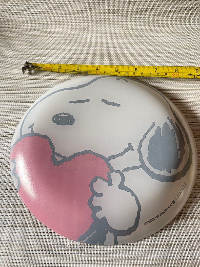 Snoopy Peanuts Glass Plate, Furniture & Home Living, Kitchenware ...