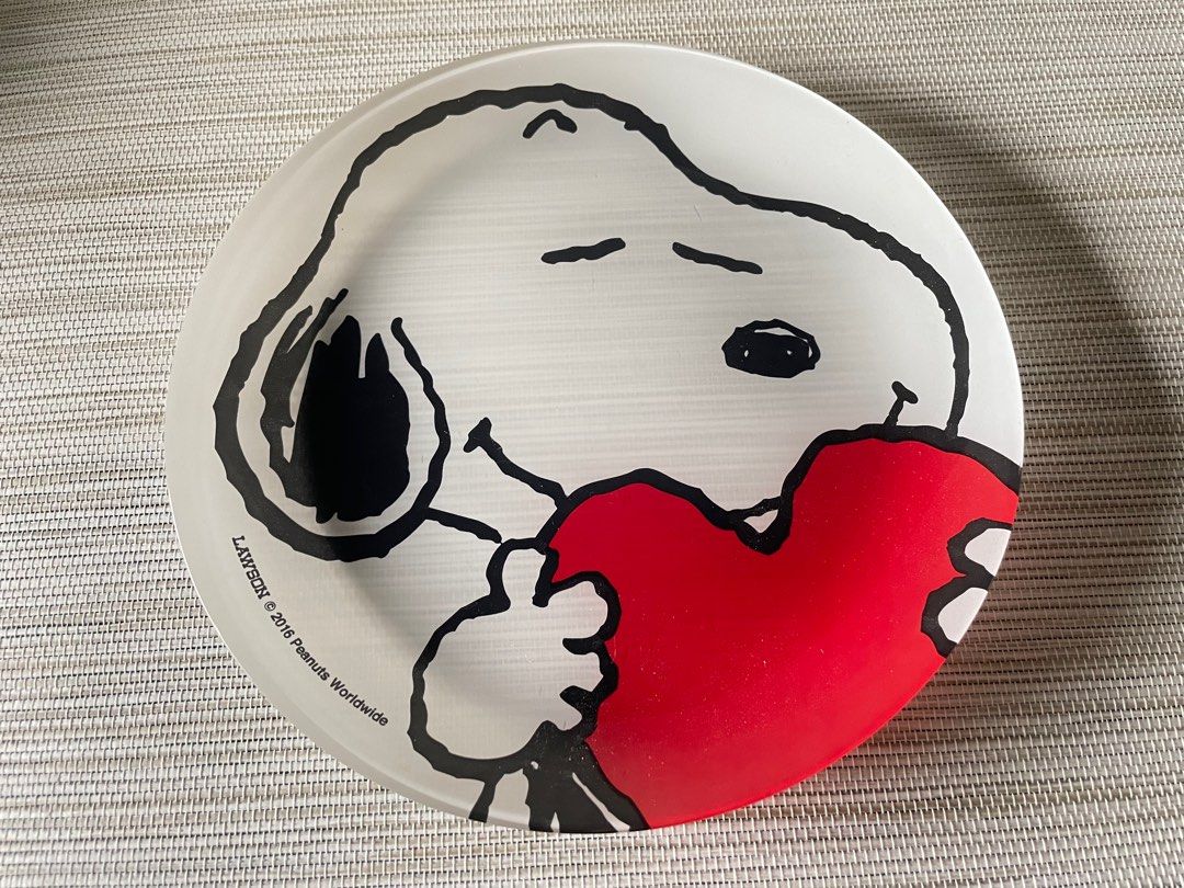 Snoopy Peanuts Glass Plate, Furniture & Home Living, Kitchenware ...
