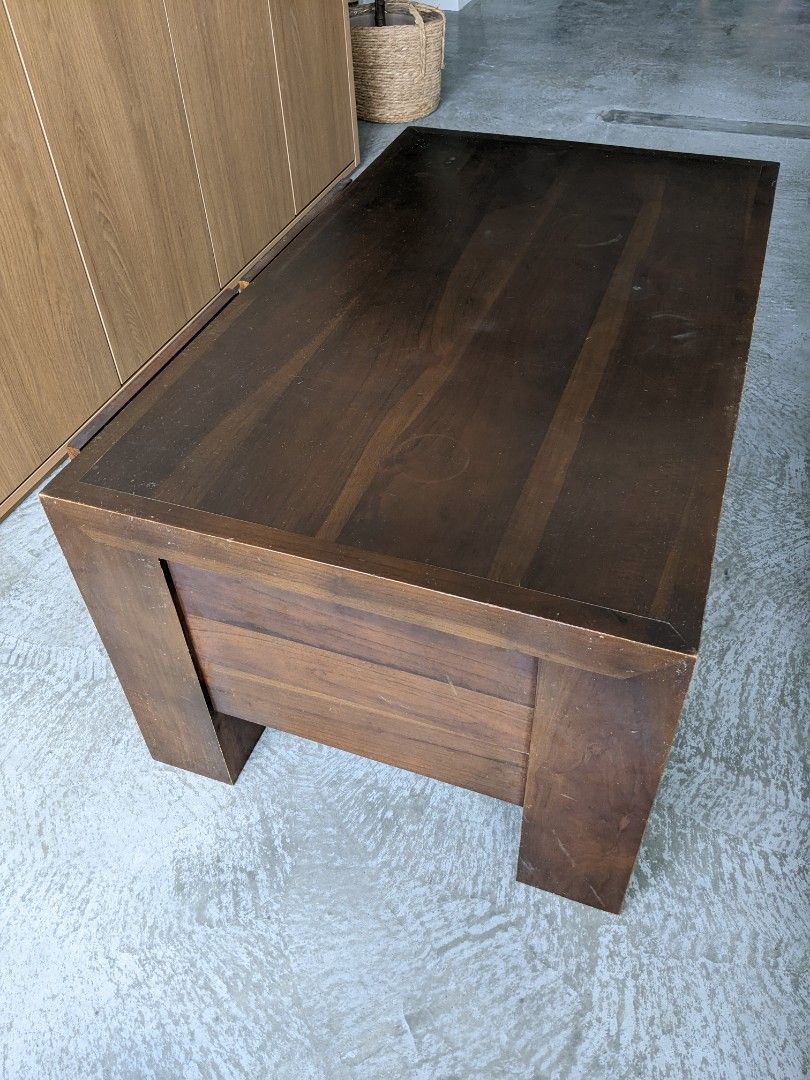 Solid wood coffee table (heavy), Furniture & Home Living, Furniture ...