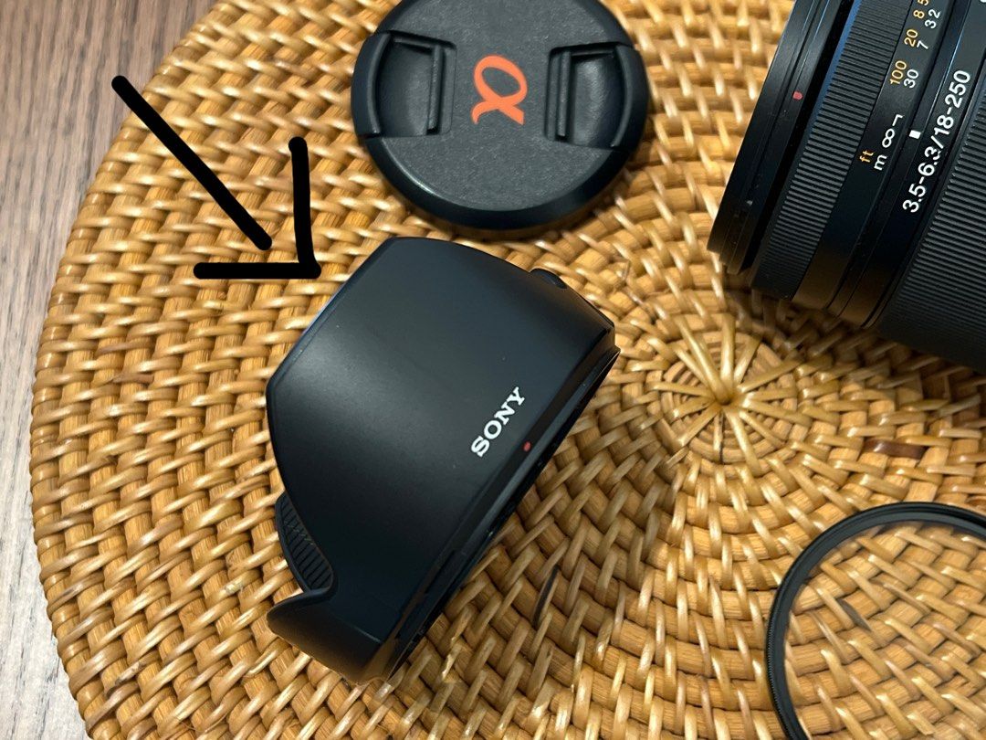 Sony ALC-SH104 Lens Hood for 18-250mm f/3.5-6.3 Lens, Photography, Cameras on Carousell