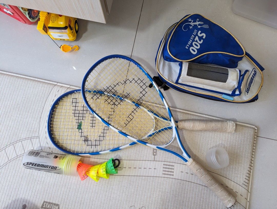 Speedminton racket set, Sports Equipment, Sports & Games, Racket & Ball ...