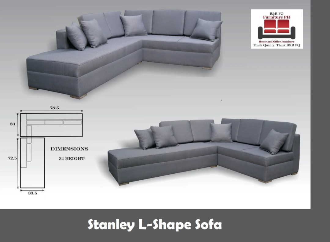 Stanley L-shape Sofa (Made to Order), Furniture & Home Living ...