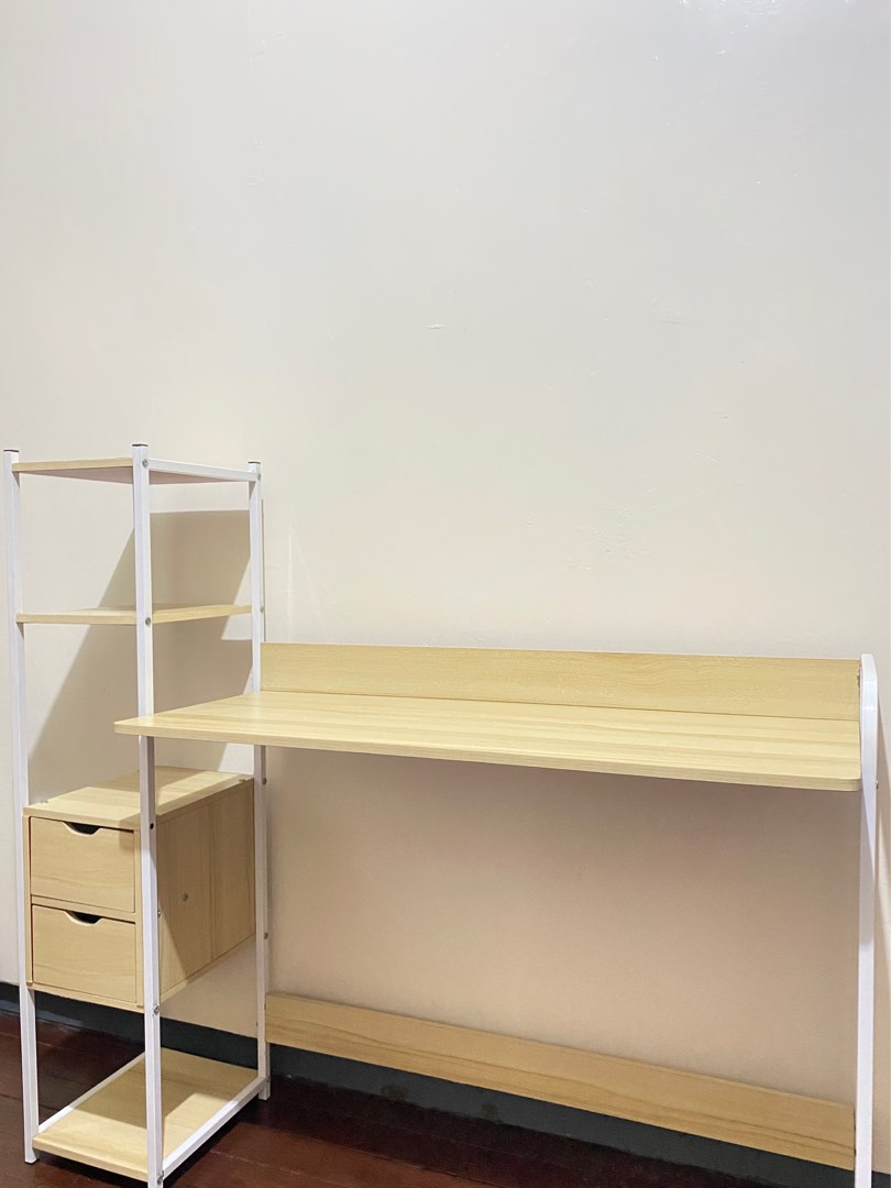 study table with drawers on Carousell