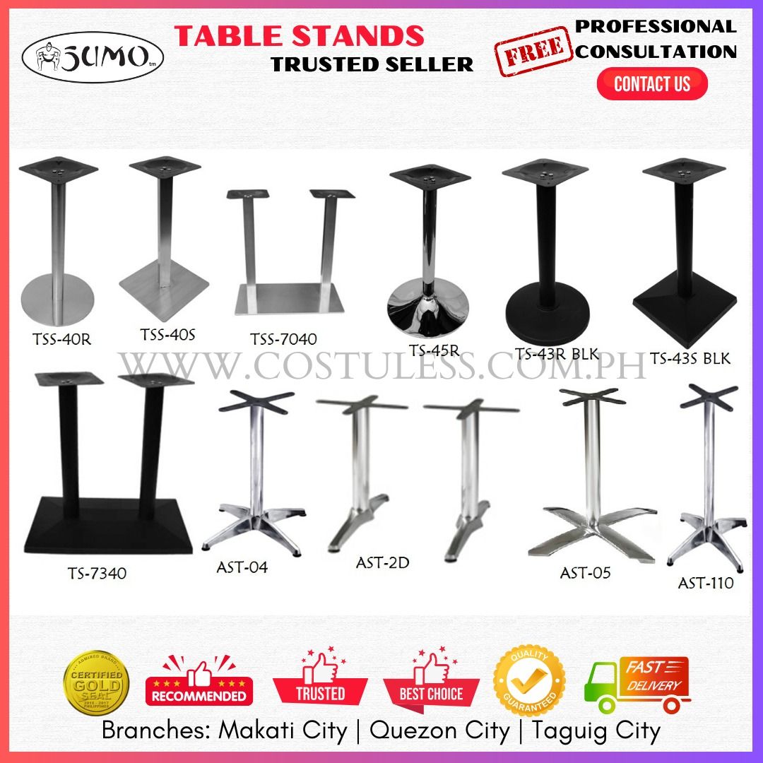 SUMO Pantry Tables & Table Tops and Table Legs! Aluminum Table ...