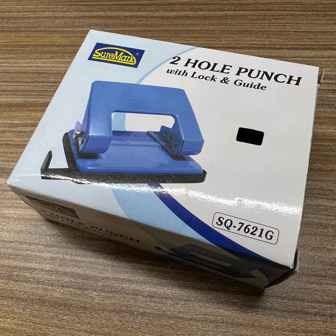 SureMark 2 Hole Puncher with Lock and Guide, Hobbies & Toys, Stationery ...