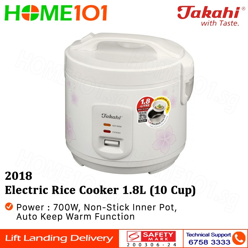 Takahi Electric Rice Cooker 1.8L 2018, TV & Home Appliances, Kitchen ...