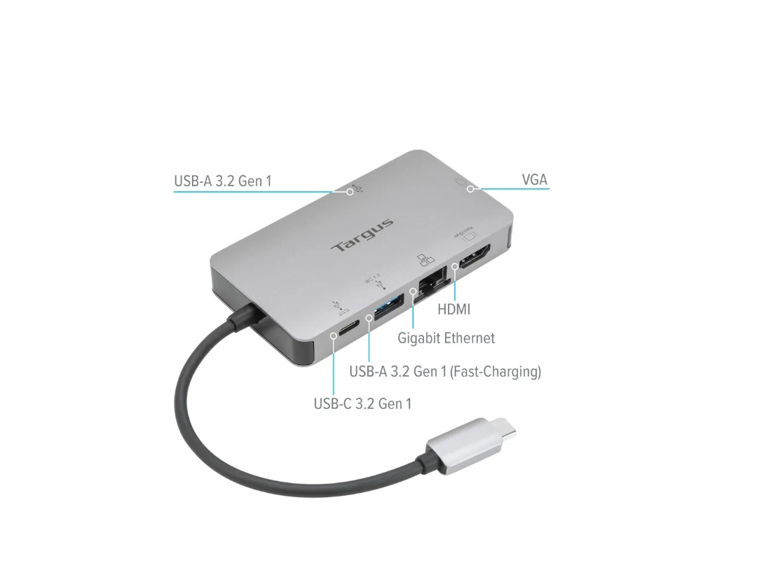 Targus DOCK419 USB-C 4K HDMI/VGA Docking Station with 100W - USB HUB ...