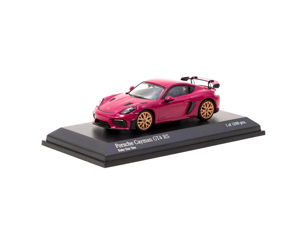 Tarmac Works x Minichamps: 1/64 Porsche 718 Cayman GT4 RS [Ruby Star ...