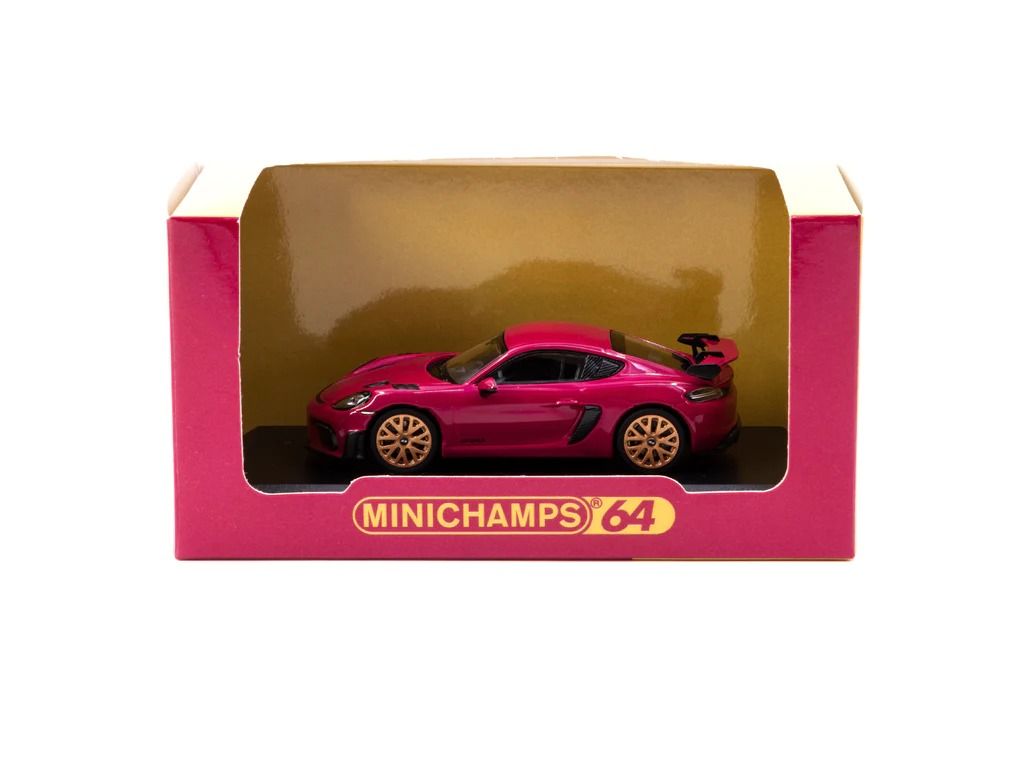 Tarmac Works x Minichamps: 1/64 Porsche 718 Cayman GT4 RS [Ruby Star ...