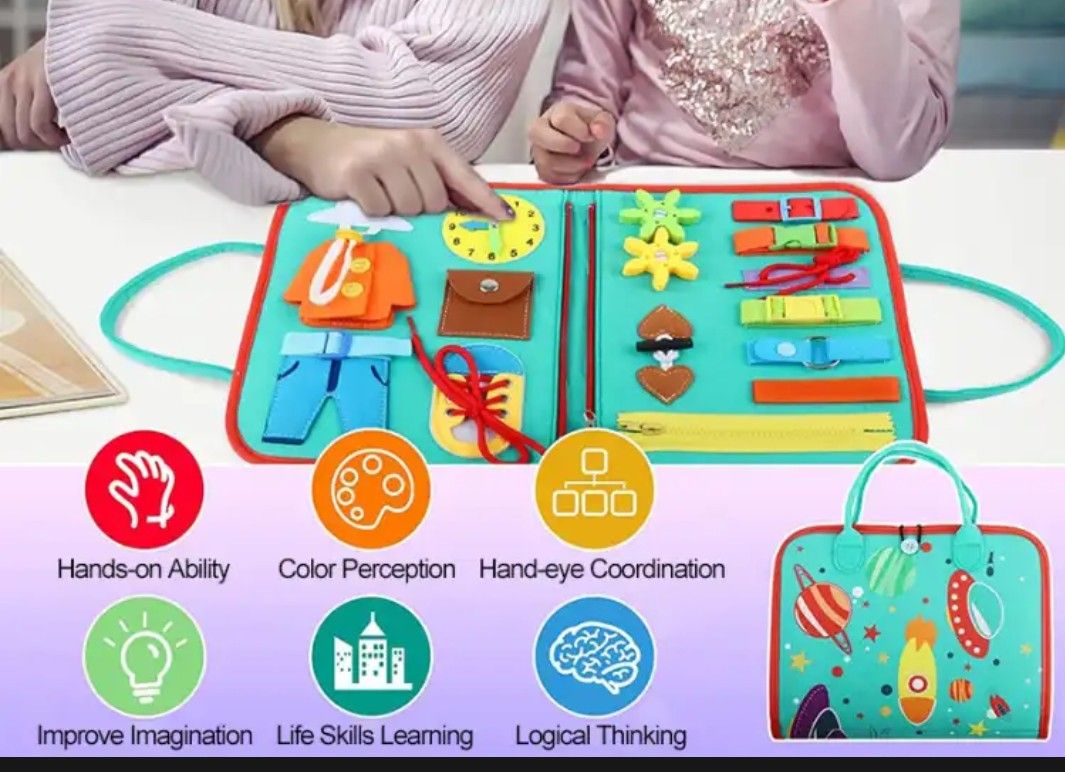 Toddler Busy Board Sensory Montessori Board Preschool Children Learning ...