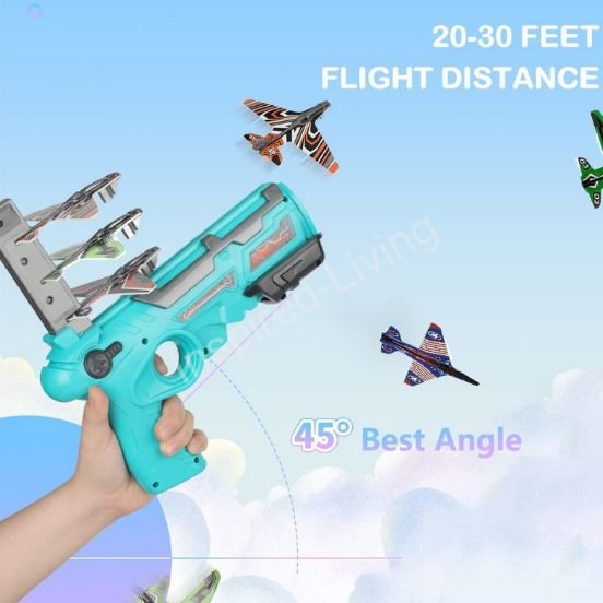 Toy Airplane Launcher Flying Gun | Glider Plane for Outdoor | Flying ...