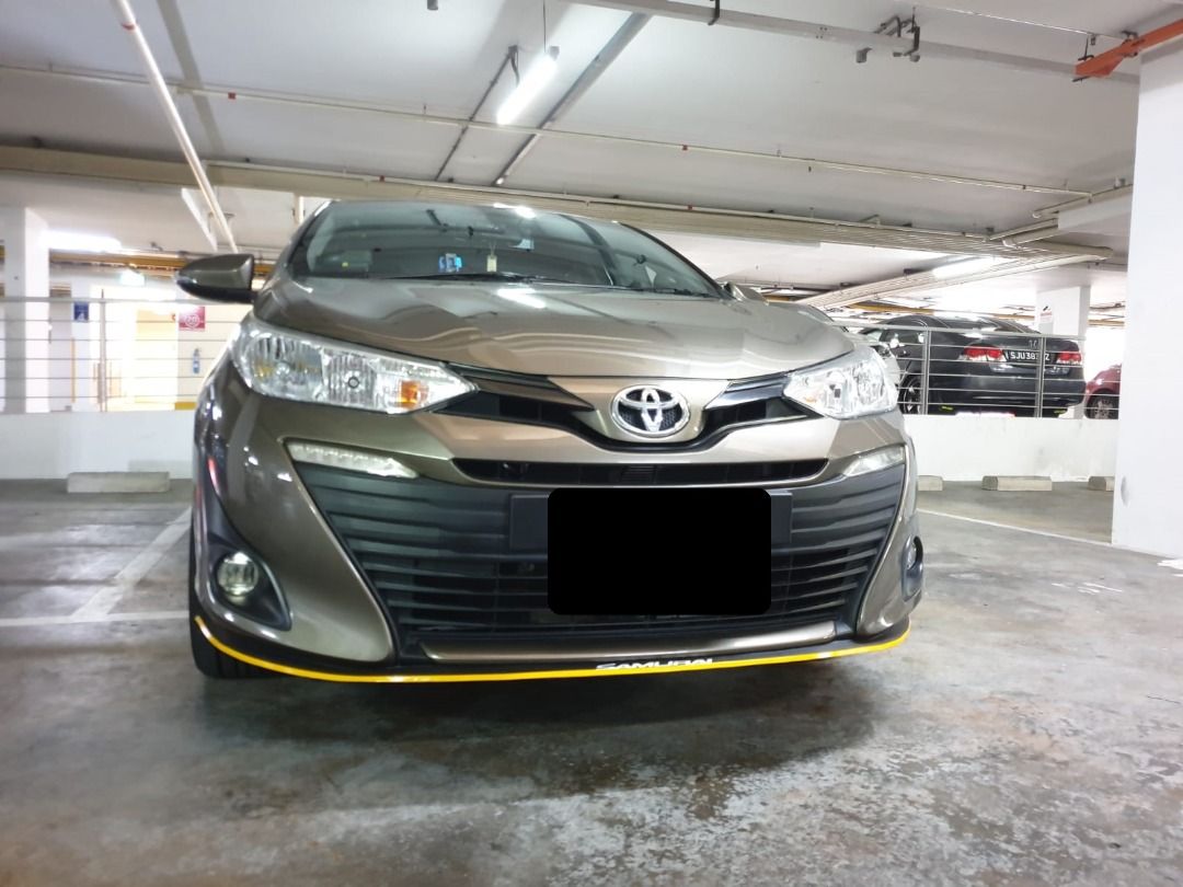 Toyota Vios 1.5L Bumper line stickers - Authentic Yellow 3M Reflective ...