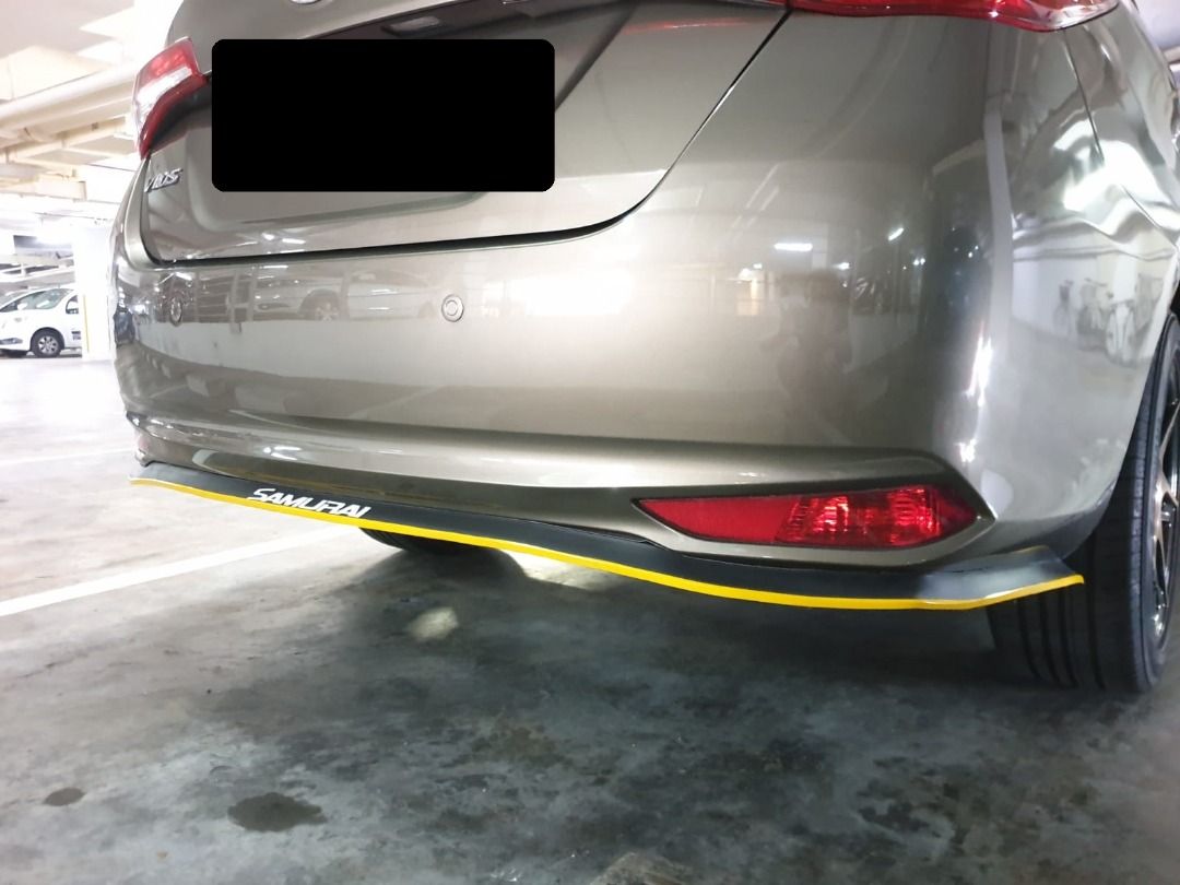 Toyota Vios 1.5L Bumper line stickers - Authentic Yellow 3M Reflective ...