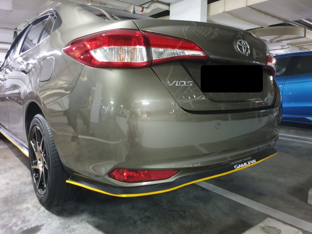 Toyota Vios 1.5L Bumper line stickers - Authentic Yellow 3M Reflective ...