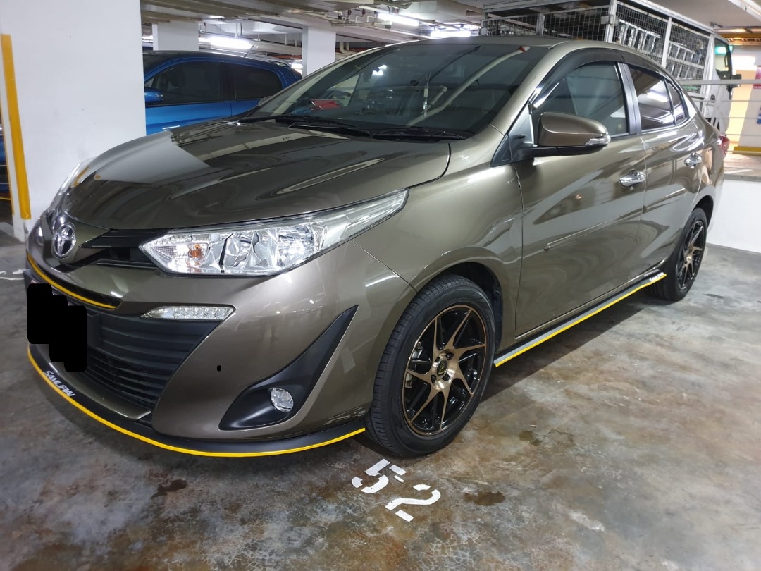Toyota Vios 1.5L Bumper line stickers - Authentic Yellow 3M Reflective ...