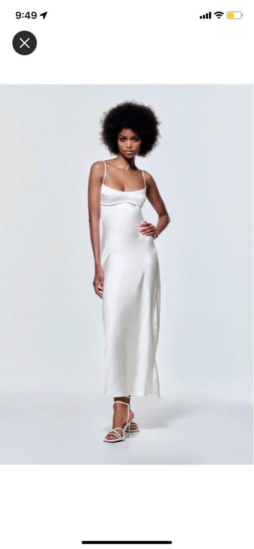 Trending Zara Satin dress on Carousell