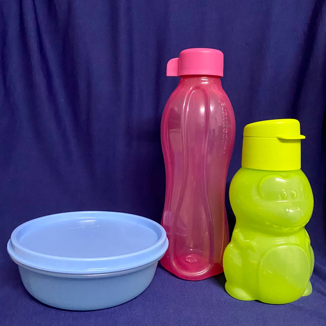 Tupperware brand tumbler container cute dino, Furniture & Home Living ...