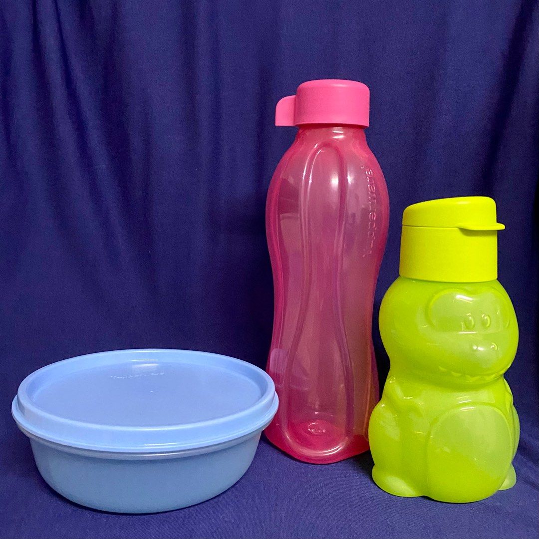 Tupperware brand tumbler container cute dino, Furniture & Home Living ...