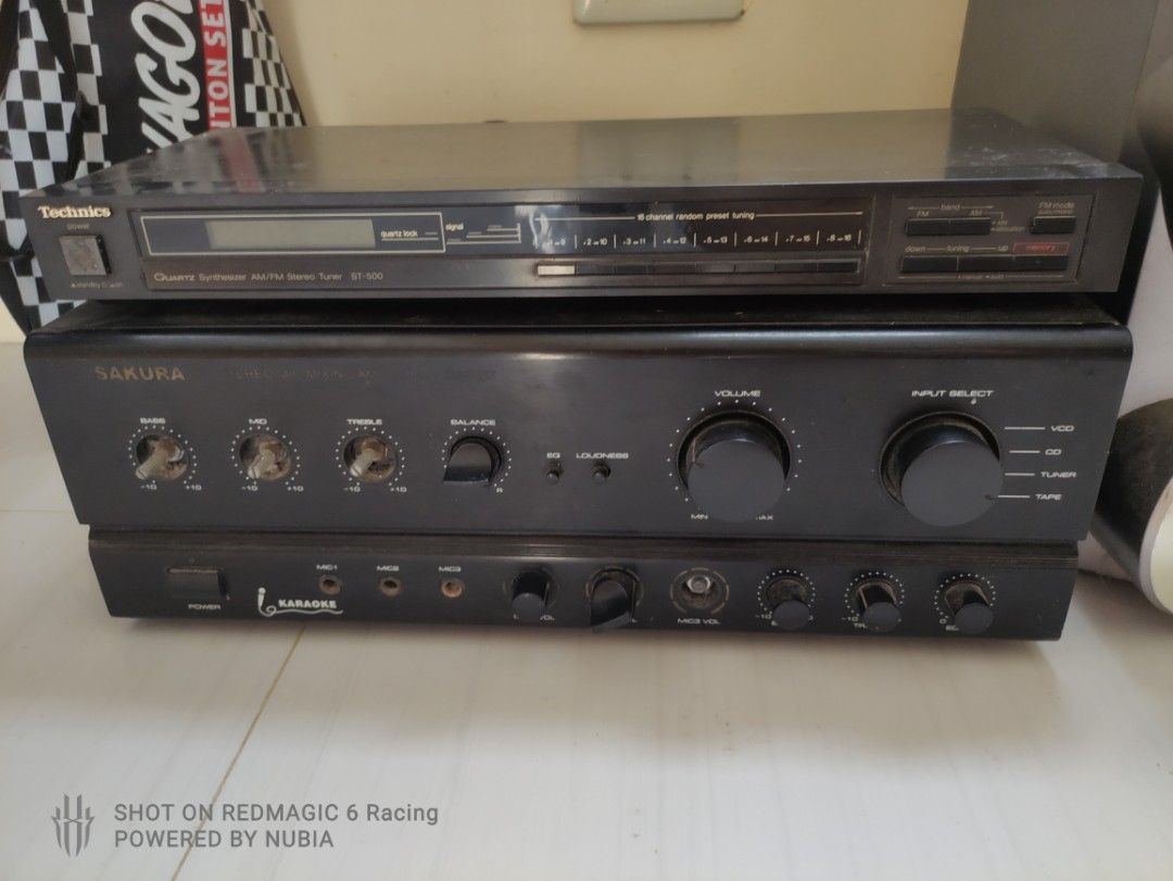 Two JVC Subwoofer Speaker with FREE Sakura Amplifier and Technics Tuner ...