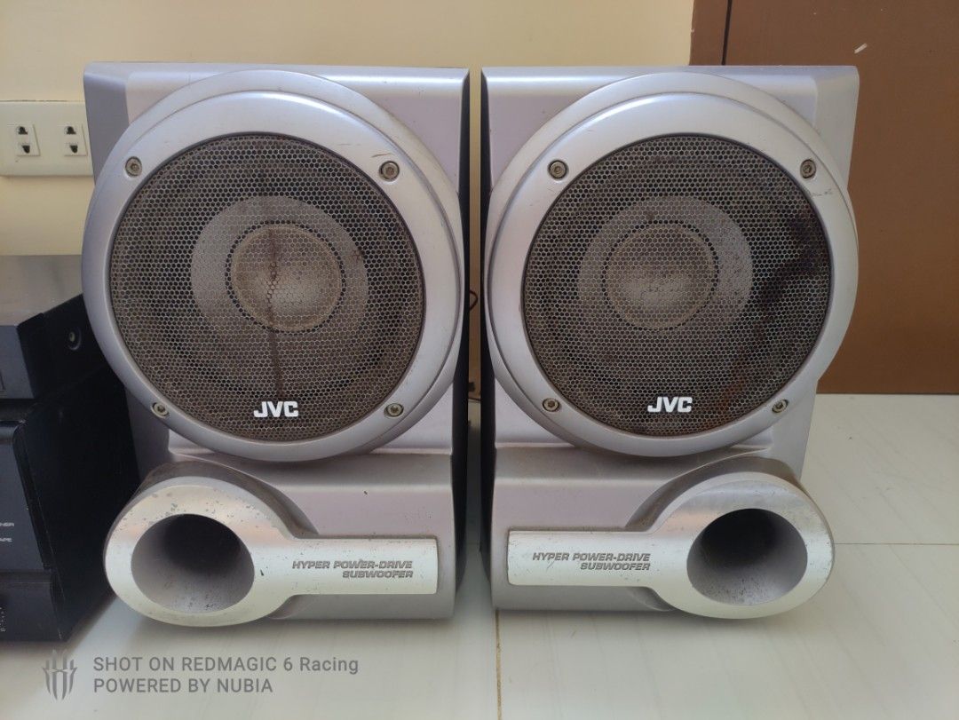 Two JVC Subwoofer Speaker with FREE Sakura Amplifier and Technics Tuner ...