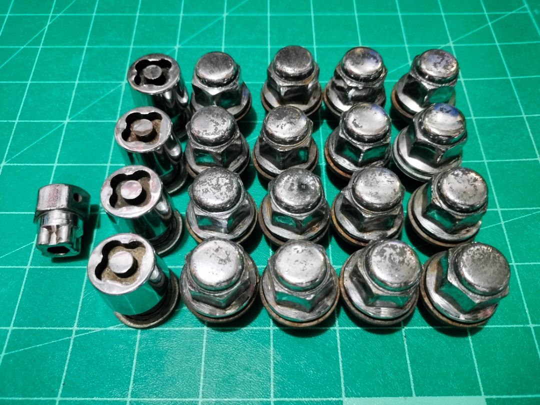 Universal Anti-Theft Wheel Locks and Key Set Locking Lug Nut for 5 ...