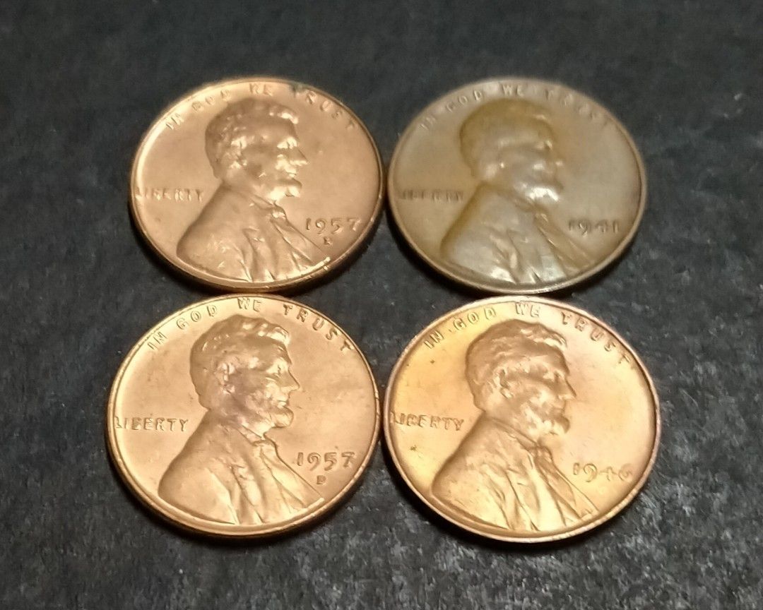 USA 1 cent Wheat Penny old coin, Hobbies & Toys, Memorabilia ...