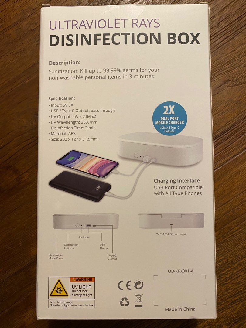 UV Disinfecting Box, Furniture & Home Living, Cleaning & Homecare ...