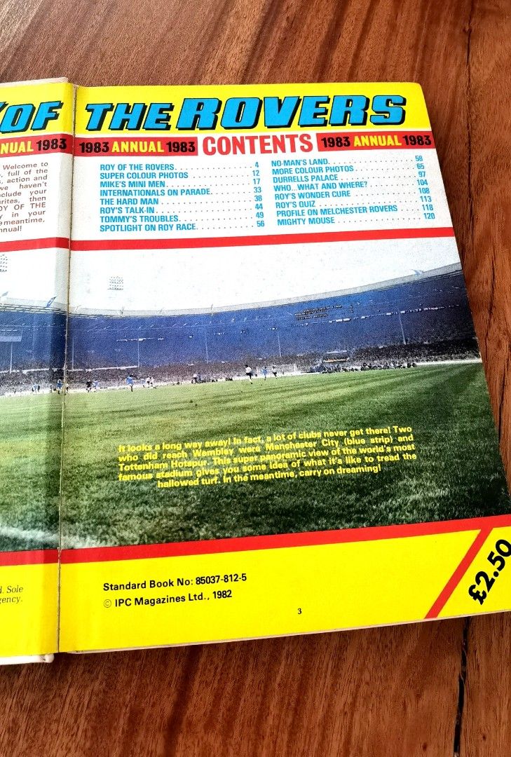 Vintage Book Roy Of The Rovers Annual Year 1983 Football Soccer ...
