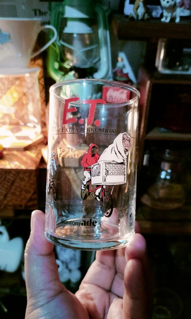 Vintage E.T drinking glass collectible, Hobbies & Toys, Memorabilia ...