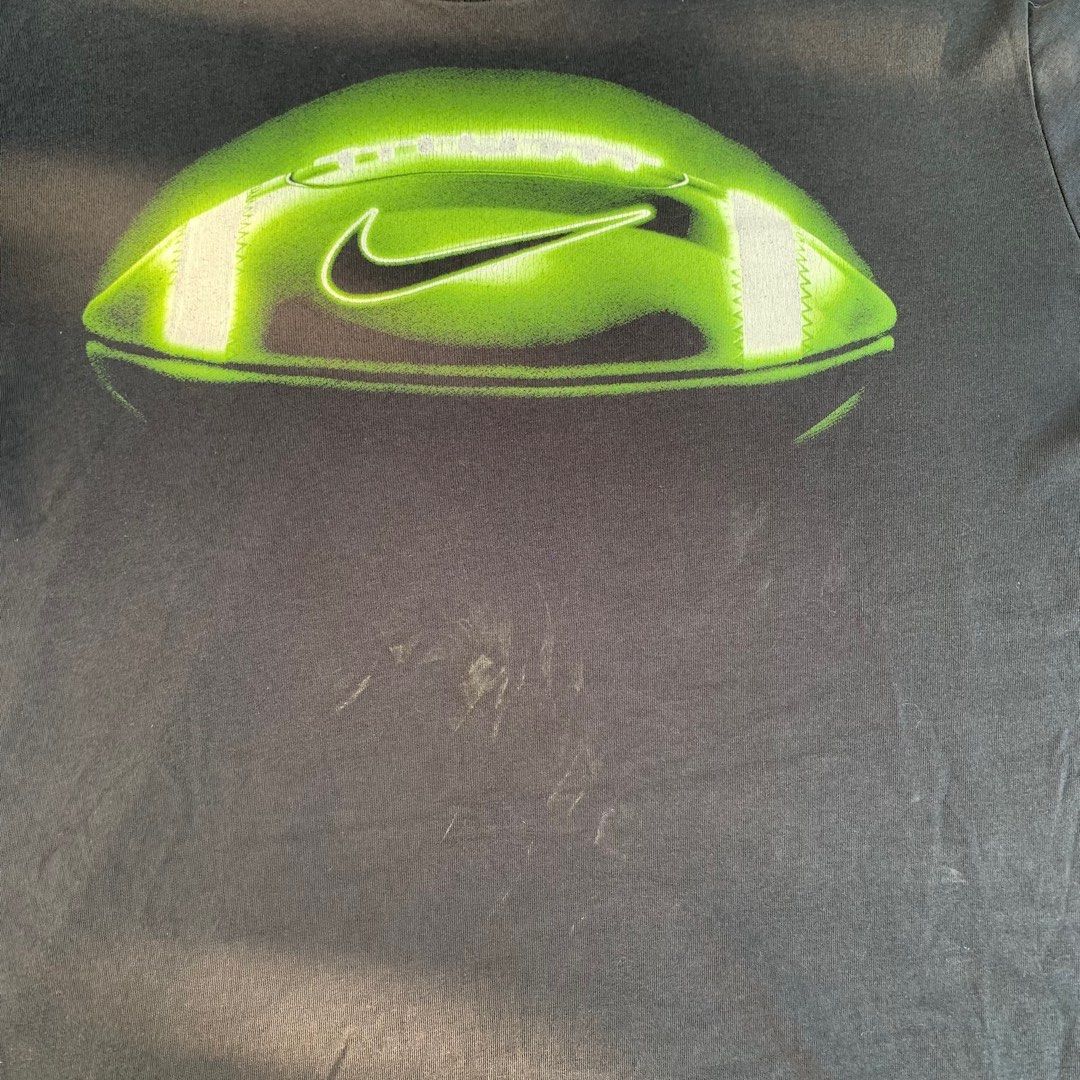 Vintage Nike Lime Green Faded Football Tee, Men's Fashion, Tops & Sets, Tshirts & Polo Shirts on ...