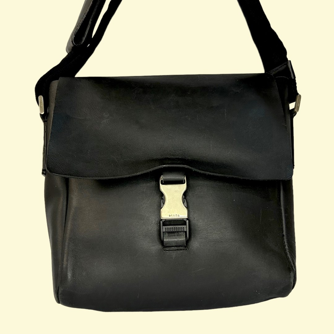 Vintage Prada Calfskin Messenger Bag, Luxury, Bags & Wallets on Carousell