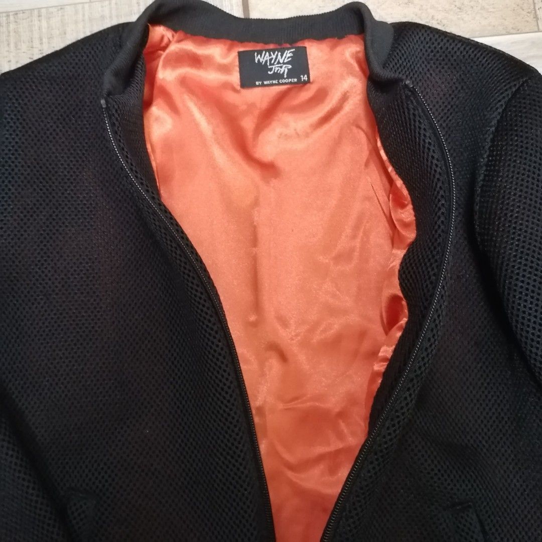 Wayne Cooper Black Orange Zipper Jacket on Carousell