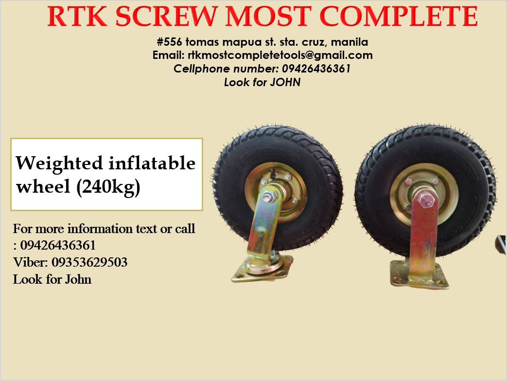 Weighted inflatable wheel (240kg), Commercial & Industrial ...