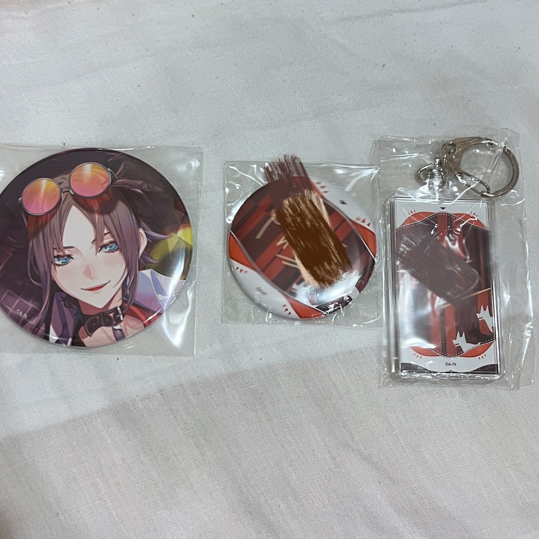 WTS Mysta Rias Birthday Goods Badge Signed Keychain Luxiem Nijisanji En ...