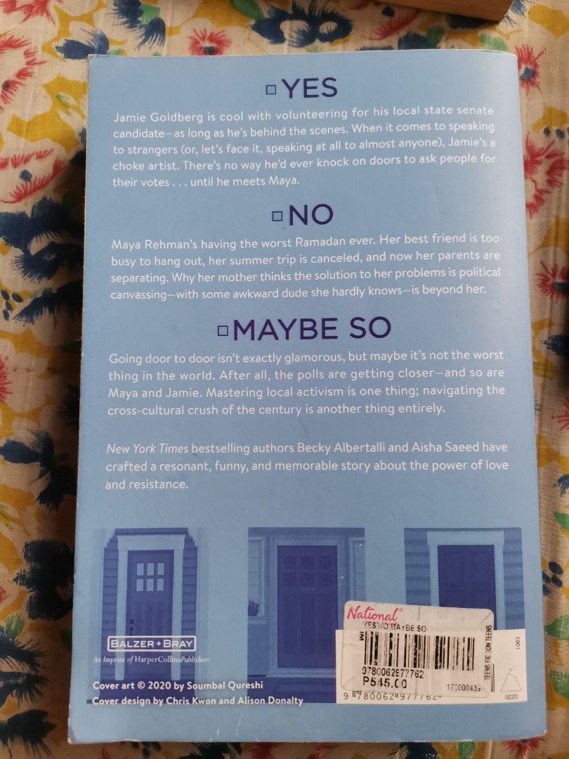 Yes No Maybe So by Becky Albertalli and Aisha Saeed, Hobbies & Toys ...