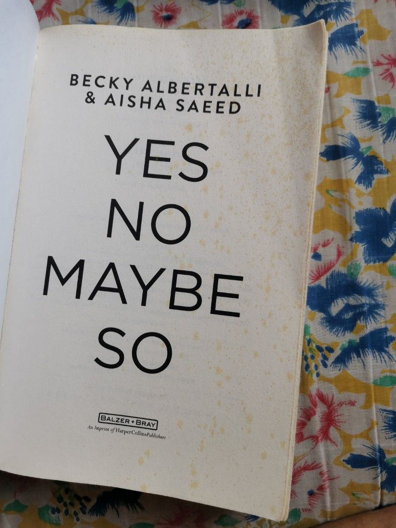 Yes No Maybe So by Becky Albertalli and Aisha Saeed, Hobbies & Toys ...
