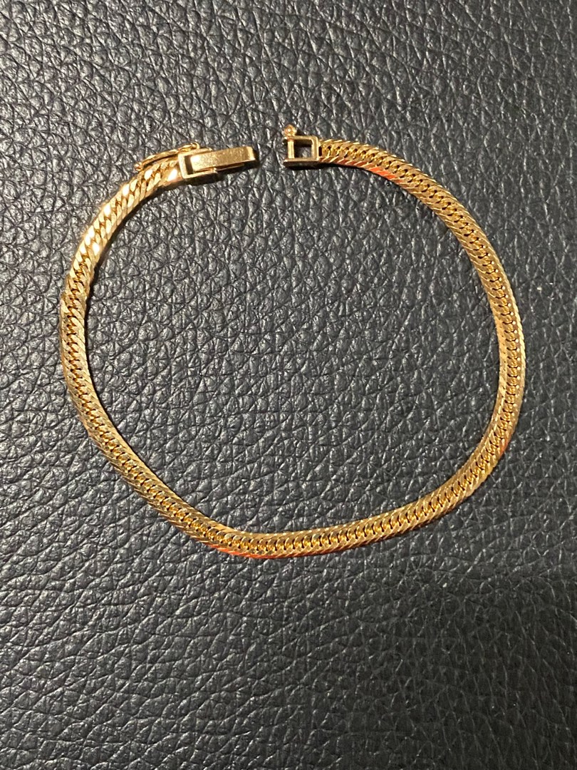 10 cut K18 Japan Gold- 6.5”, Women's Fashion, Jewelry & Organizers, Bracelets on Carousell