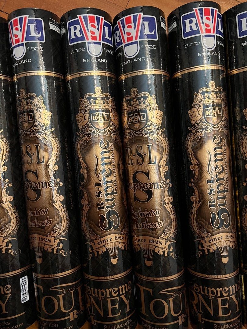 10 tubes RSL SUPREME shuttlecocks, Sports Equipment, Sports & Games ...